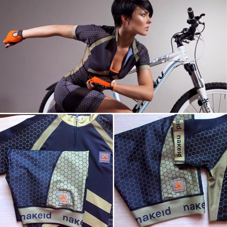 Chevron Jersey Golden Black by Nakeid | BernatCycles